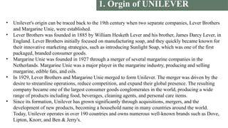 Everything about Unilever you need to know | PPT