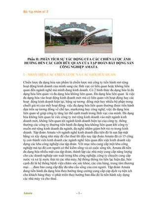 marketing chiến lược của công ty Amata | DOC