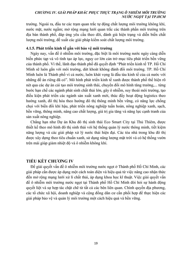 O nhiem moi truong nuoc ngot Thanh pho Ho Chi Minh | PDF