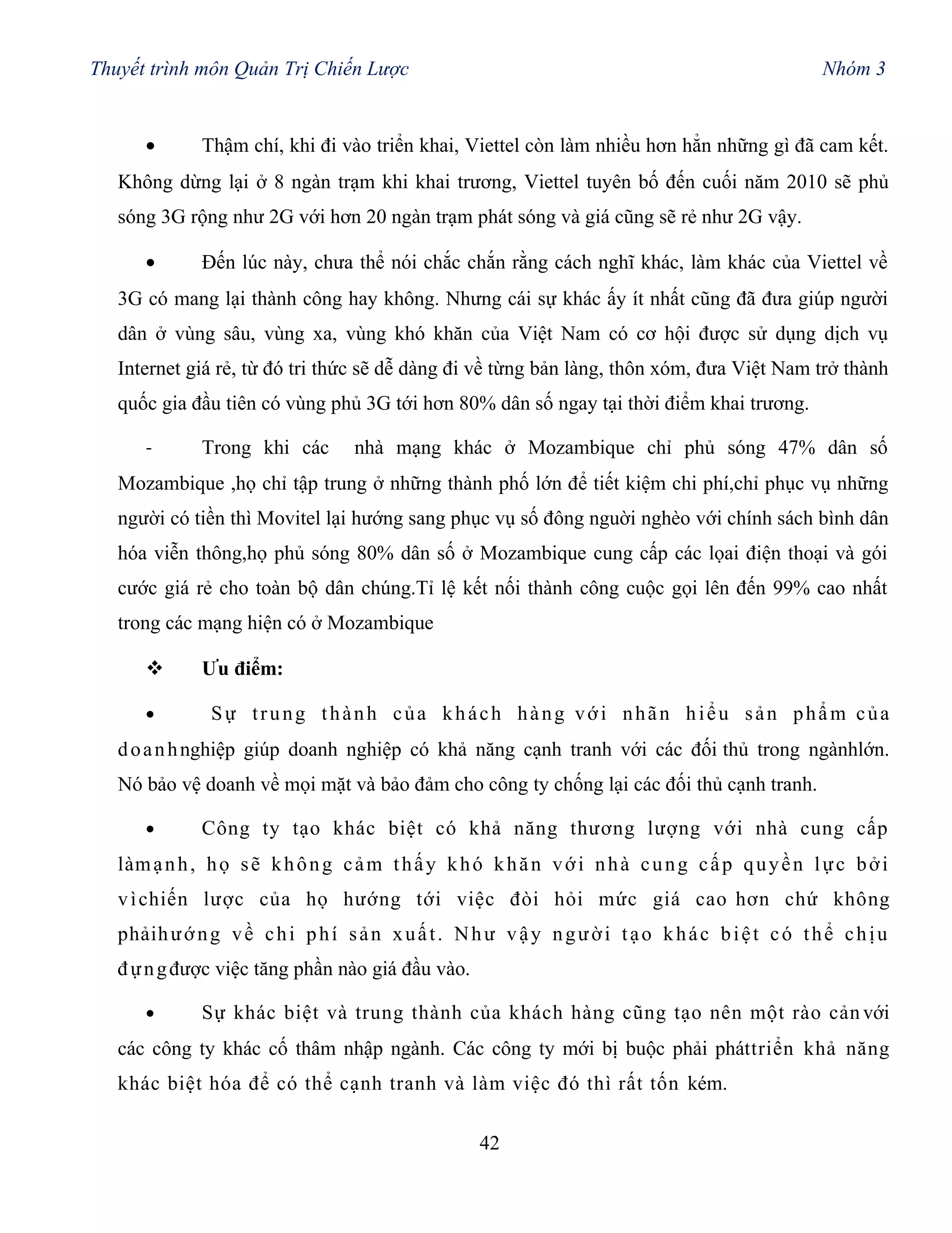 PHÂN TÍCH CHIẾN LƯỢC KINH DOANH QUỐC TẾ CỦA TẬP ĐOÀN VIETTEL | DOC