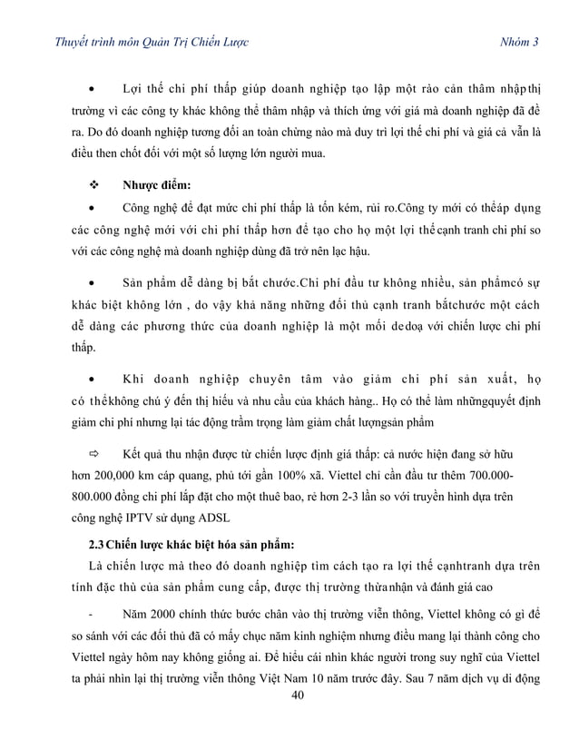 PHÂN TÍCH CHIẾN LƯỢC KINH DOANH QUỐC TẾ CỦA TẬP ĐOÀN VIETTEL | DOC