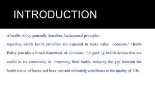 National Health Policy- 2017 | PPTX