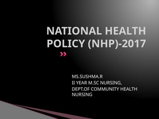 National health programme (NHP)-17.pptx. | PPTX