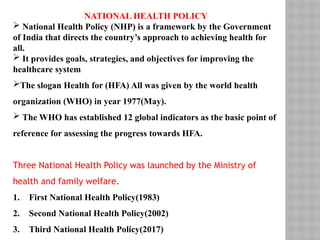 Social Pharmacy: National Health Policy program | PPTX