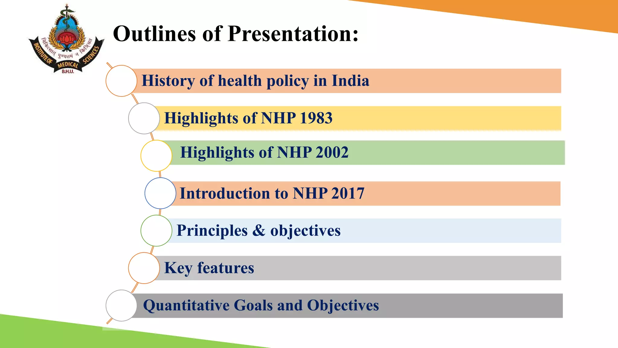 National Health Policy 2017 and its historic perspective | PPTX