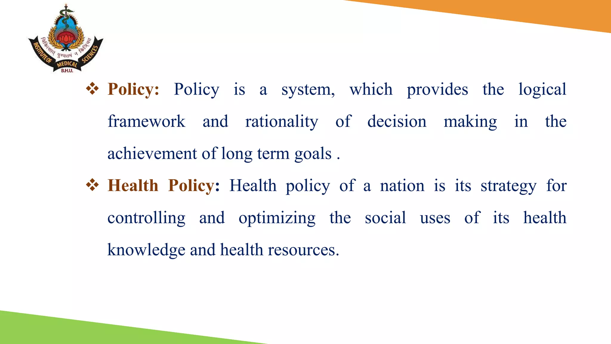 National Health Policy 2017 and its historic perspective | PPTX