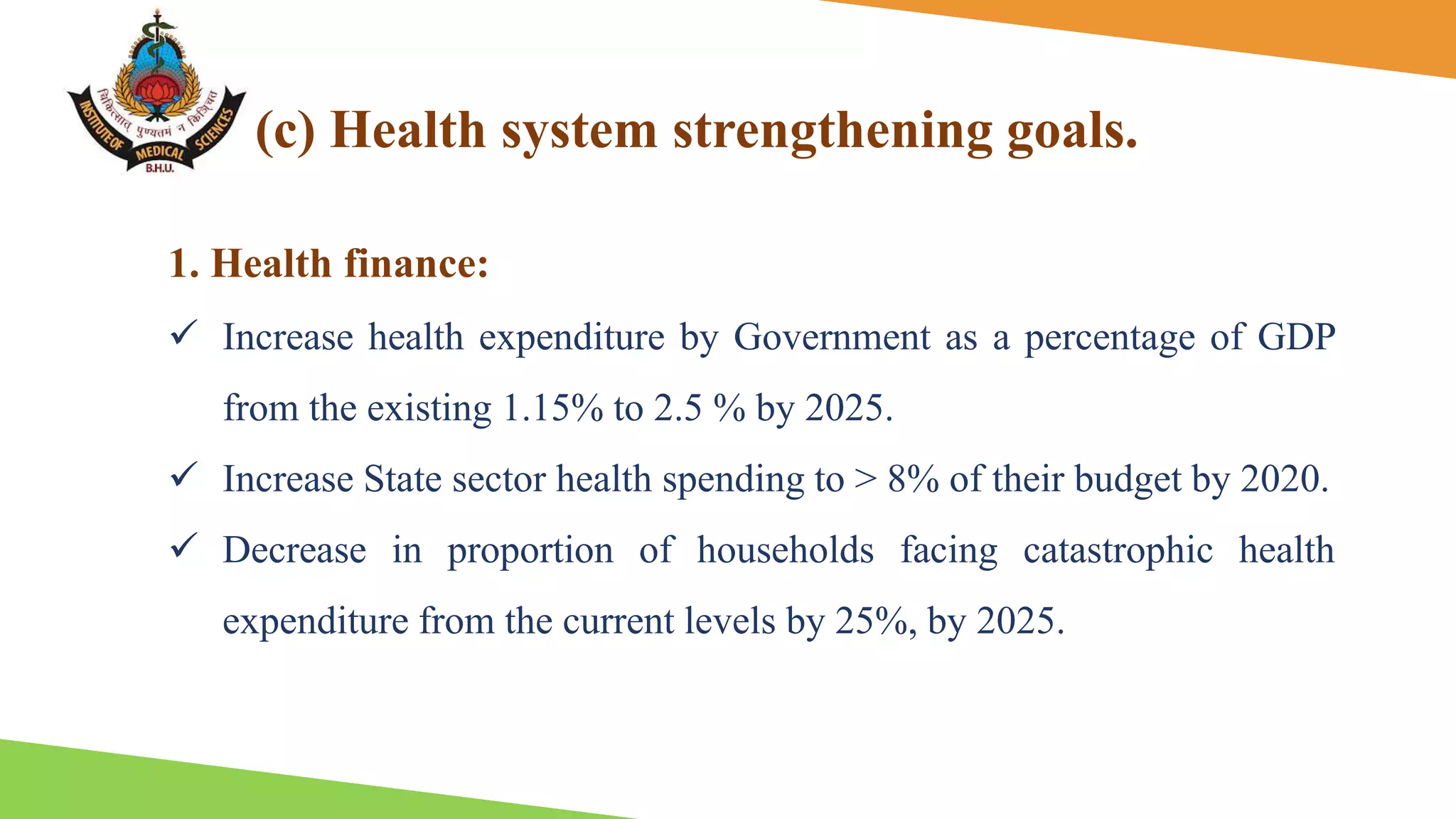 National Health Policy 2017 and its historic perspective | PPTX
