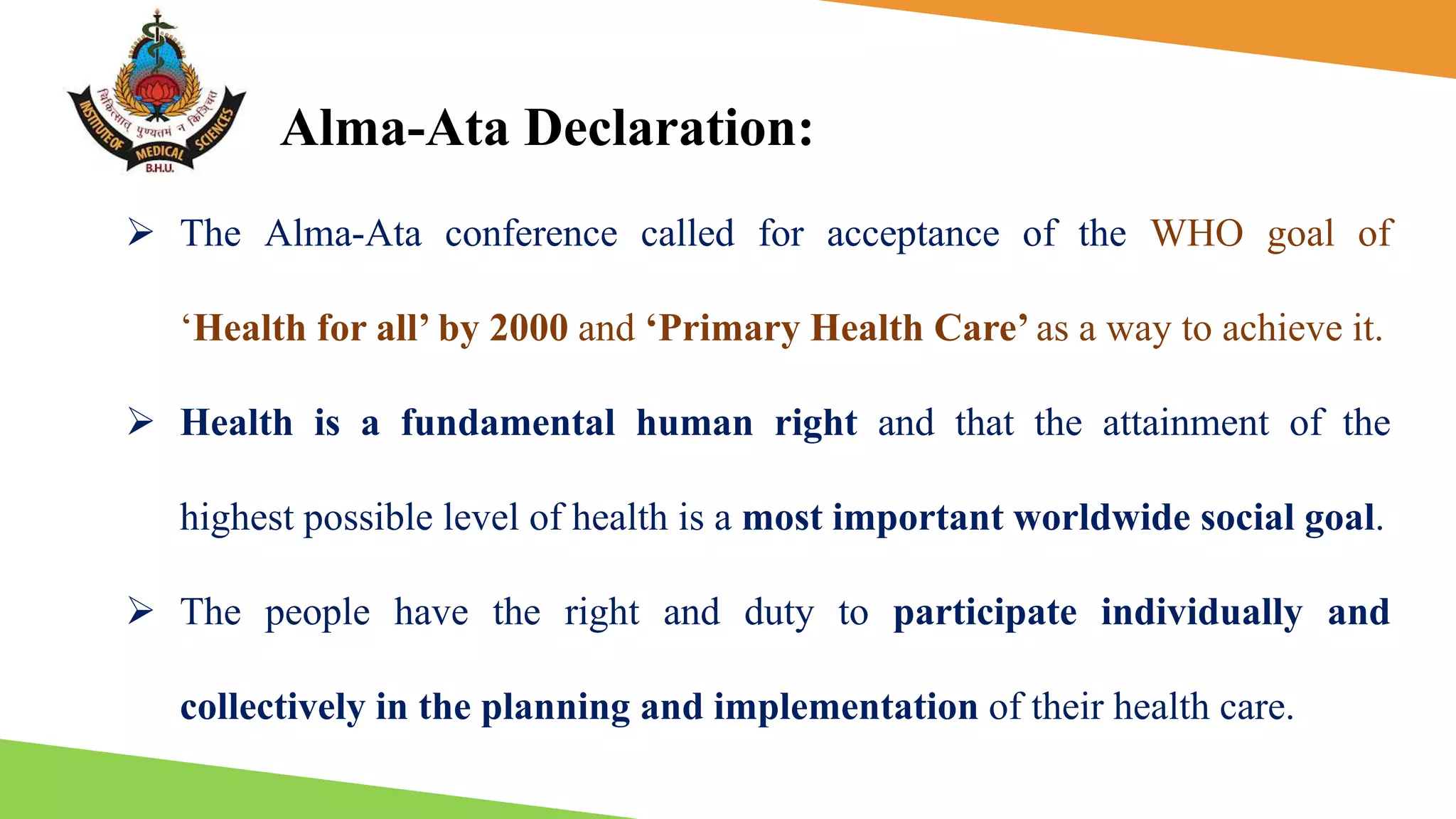 National Health Policy 2017 and its historic perspective | PPTX