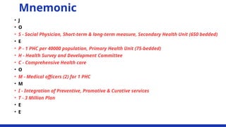 National Health Planning Committees of India | PPTX