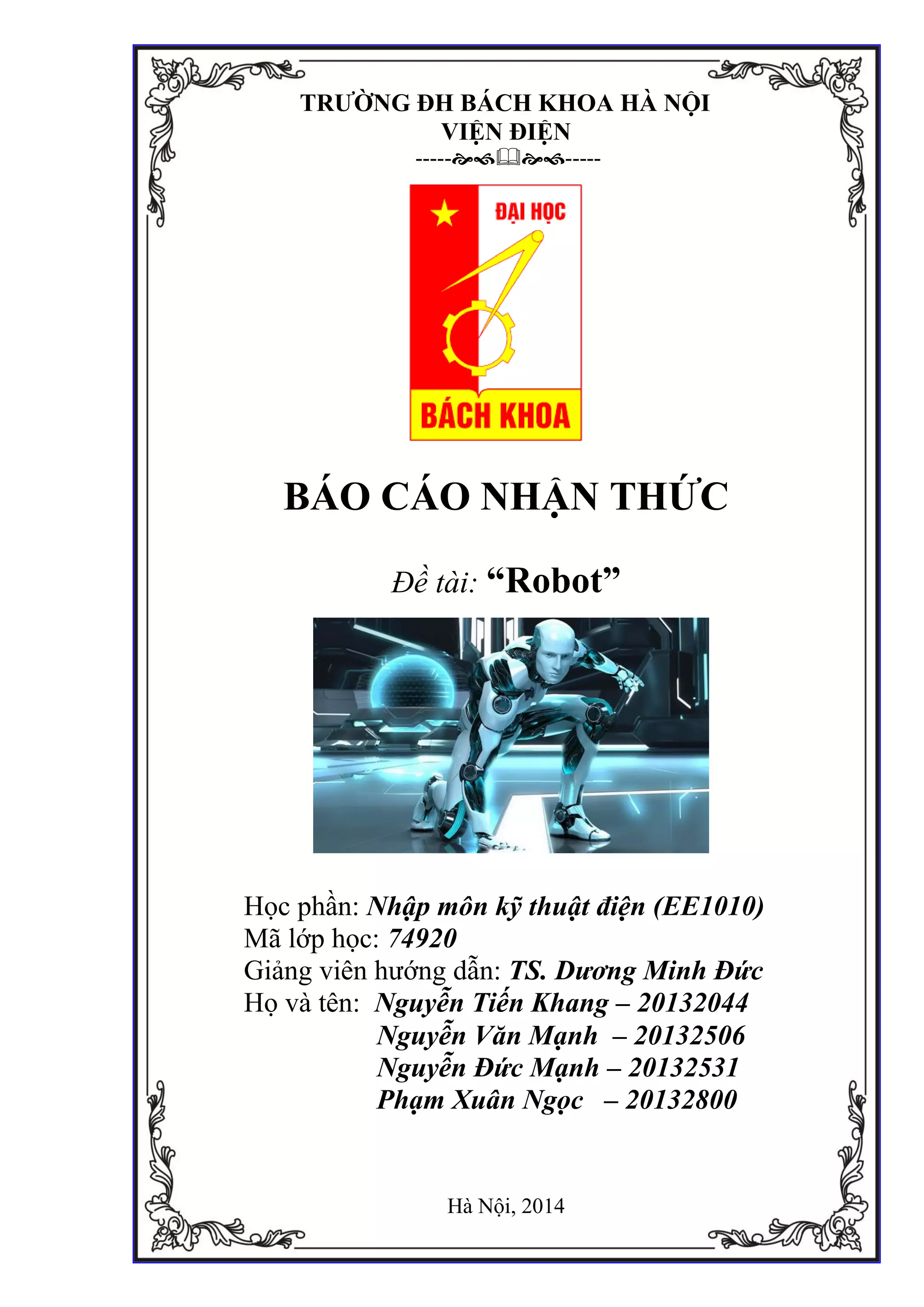 Đồ án - Nhập môn Kỹ thuật điện - HUST | PDF