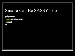A Quick Introduction to Sinatra | PPT
