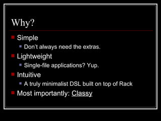 A Quick Introduction to Sinatra | PPT