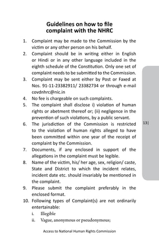 NHRC Handbook in English | PDF | Crime & Harmful Acts to Individuals ...
