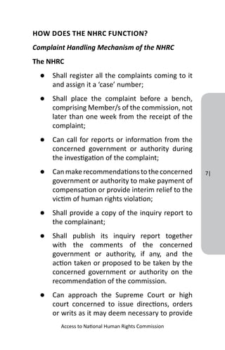 NHRC Handbook in English | PDF