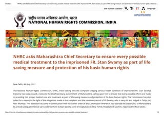 Nhrc press release | PDF | Infectious Diseases | Diseases and Conditions