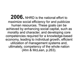 National Human Resource Development (NHRD) | PPTX