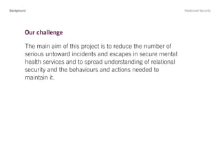 Nhs relational security presentation-2 | PDF | Mental Health | Diseases ...