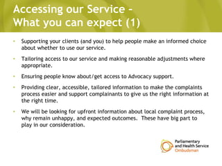Accessing our service | PPTX