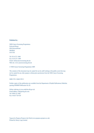 NHSBSP Quality Assurance | PDF