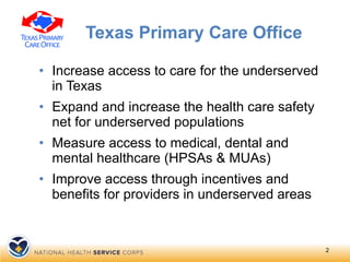 National Health Service Corps Scholarship Program | PPT