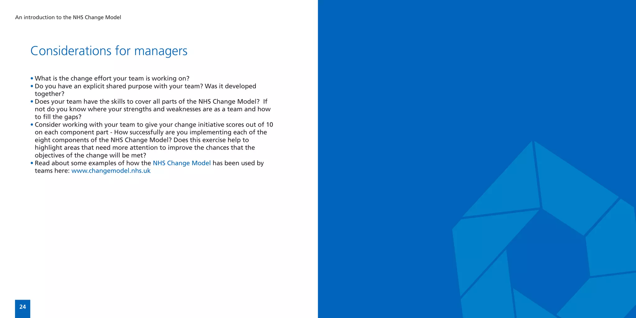 An introduction to the NHS Change Model | PPT
