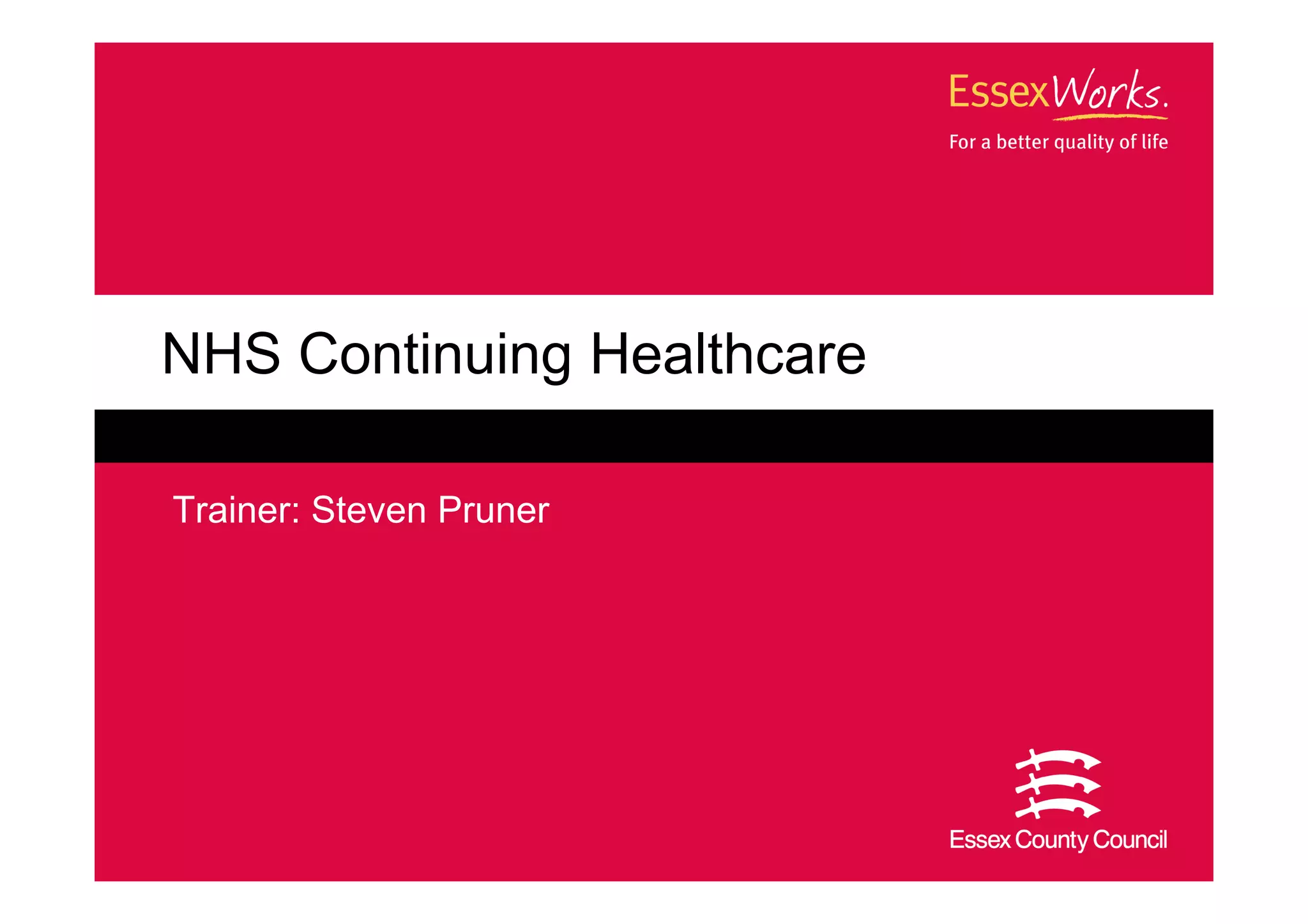 NHS CHC Full Day Training Presentation | PDF