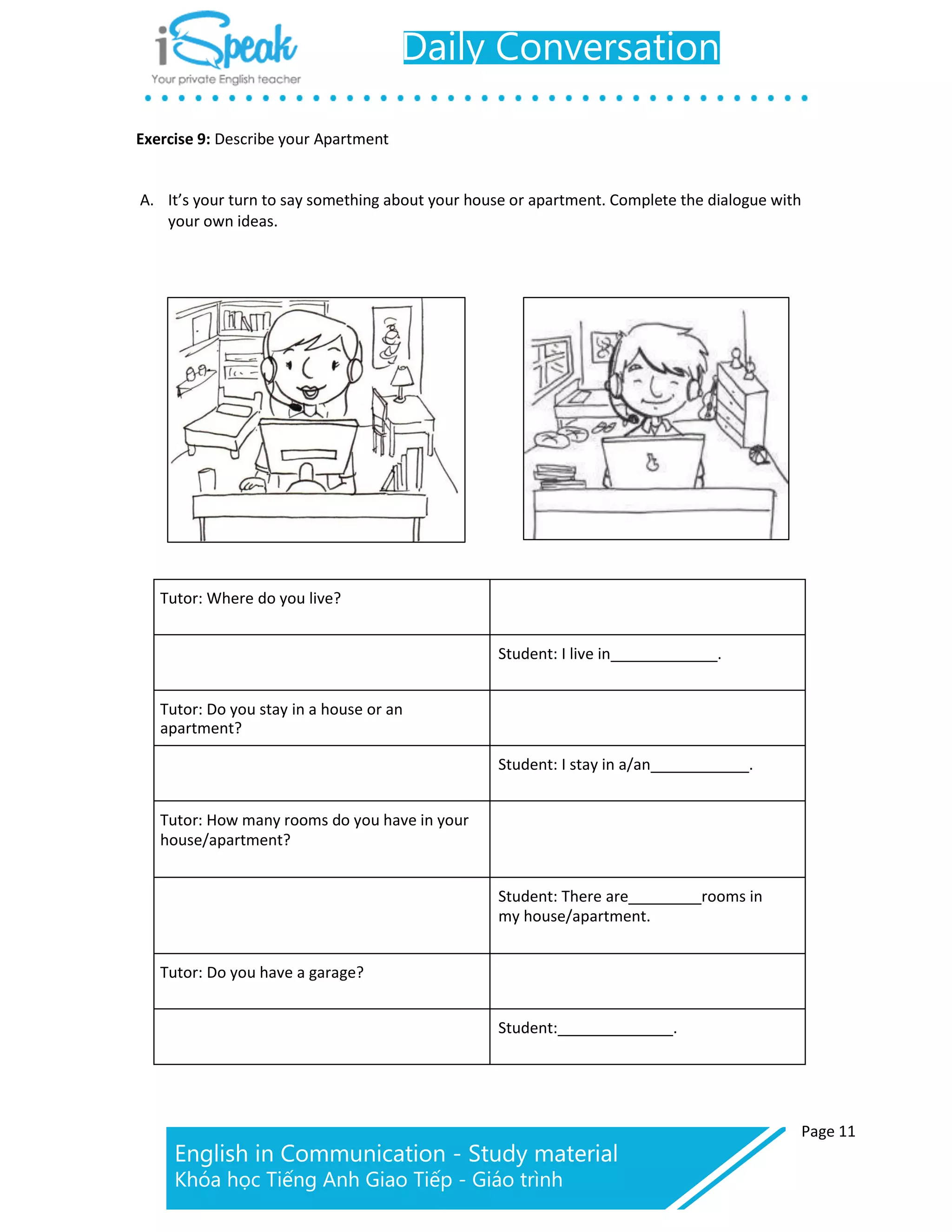 Chapter 1 unit 3. my home | PDF