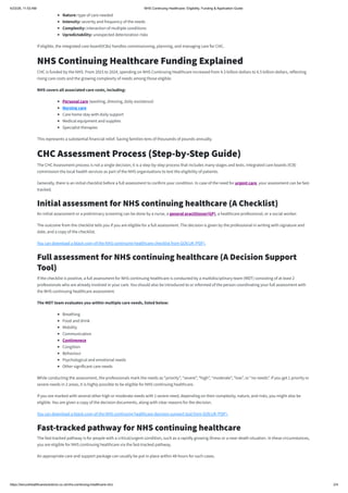 Comprehensive Guide to NHS Continuing Healthcare Eligibility, Funding ...
