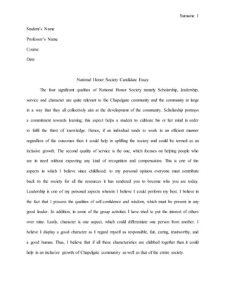 NHS essay sample | PDF