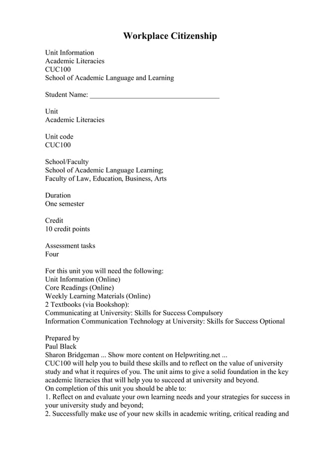 Nhs Essays Examples | PDF