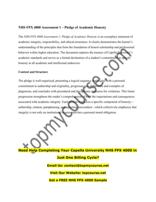 NHS FPX 4000 Assessment 1_topmycourse.com