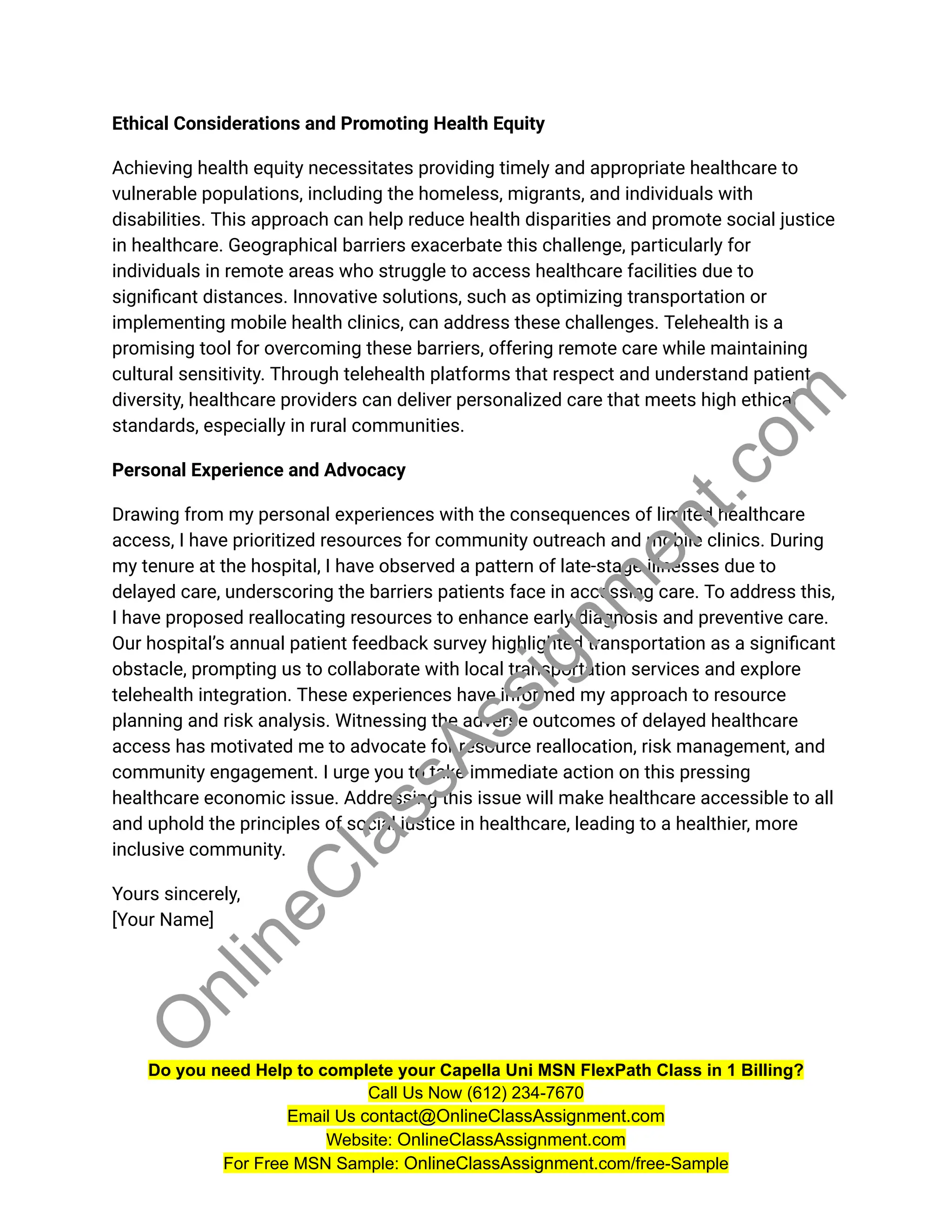 NHS FPX 6008 Assessment 4 Lobbying for Change.pdf