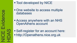 NHS Healthcare Databases- an introduction | PPTX