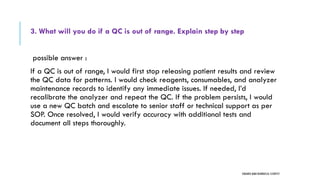 BIOMEDICAL SCIENTIST BAND 5 INTERVIEW QUESTION . NHS . | PPTX