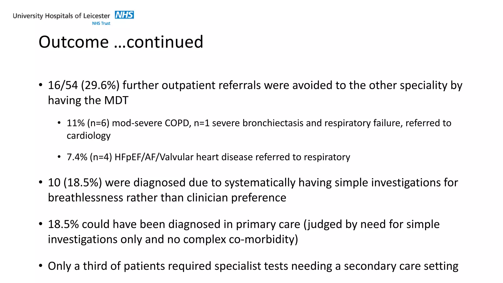 Leicester, Leicestershire, Rutland Breathlessness Pathway (University ...