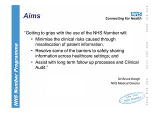 NHS Number Programme | PPT