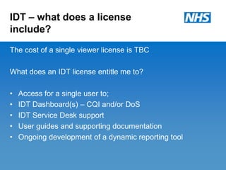HSCIC: NHS Pathways - Intelligent Data Toolkit | PPTX