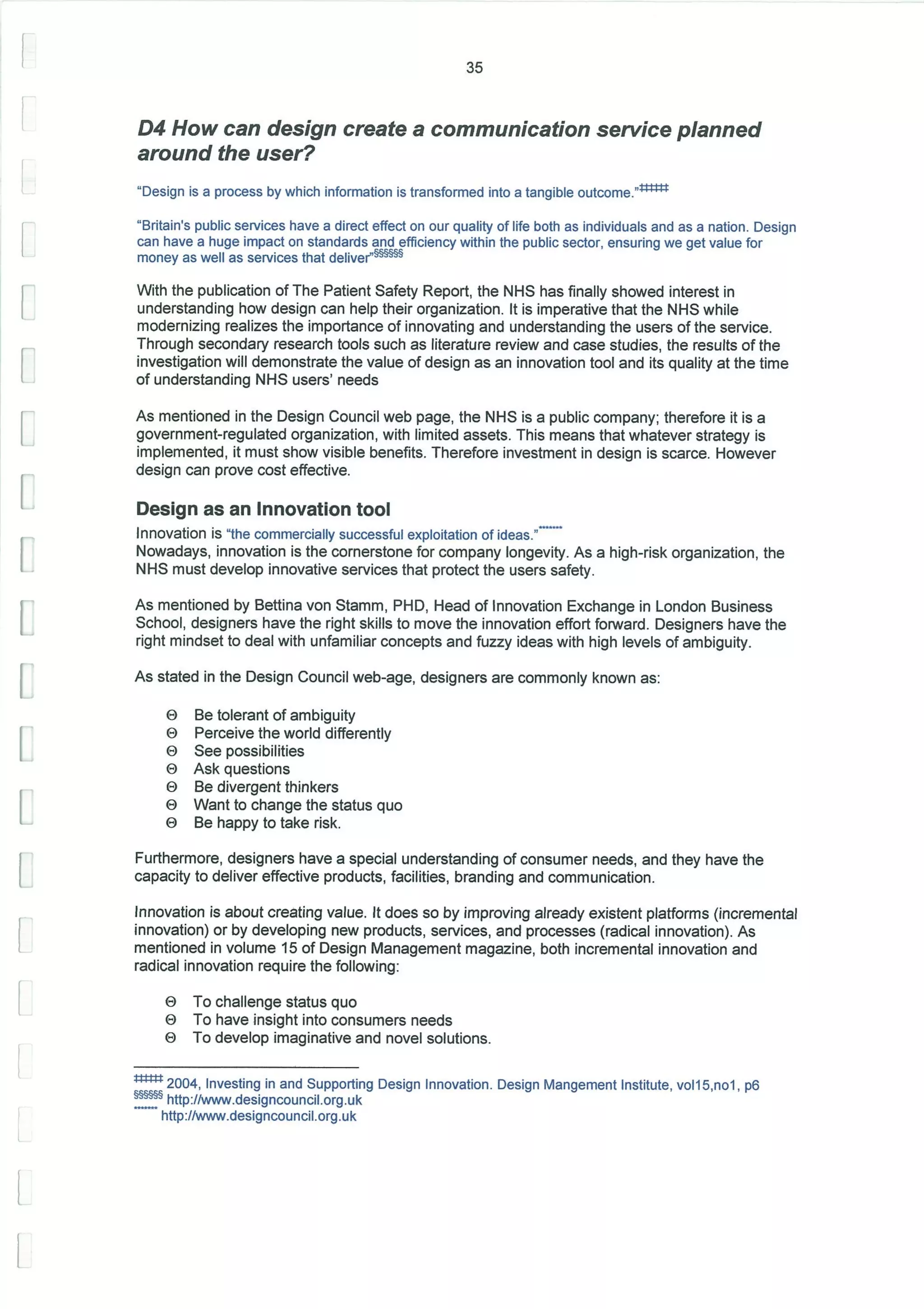 NHS PATIENT SAFETY - INFORMATION DESIGN | PDF