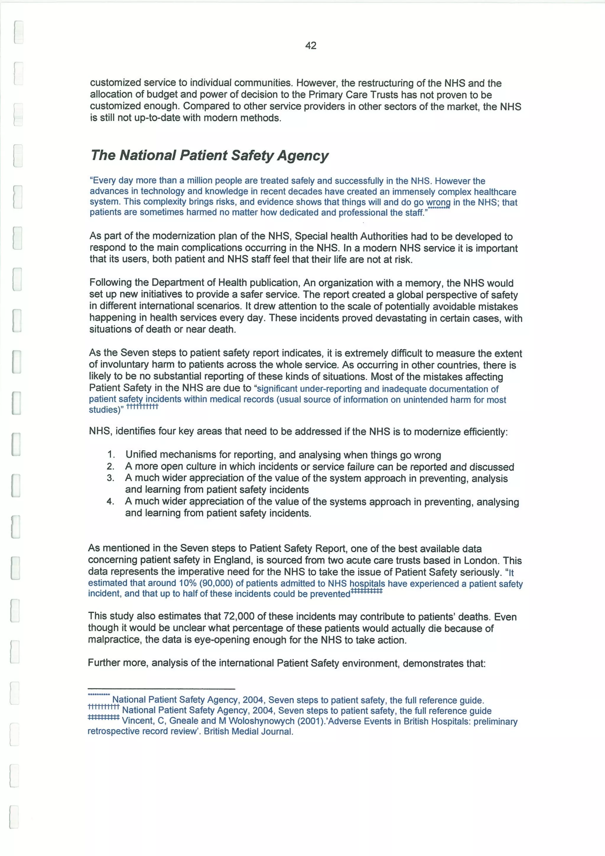 NHS PATIENT SAFETY - INFORMATION DESIGN | PDF