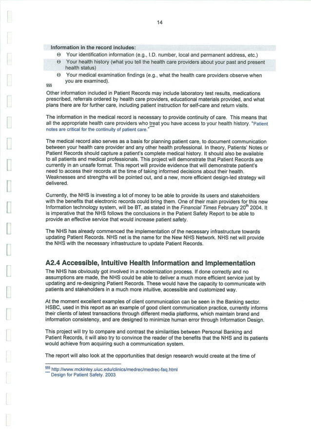 NHS PATIENT SAFETY - INFORMATION DESIGN | PDF