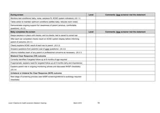 NHSP health screener diploma observation checklists March 2019 | PDF