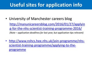 NHS STP Scientist Training Programme - Application Briefing | PPTX