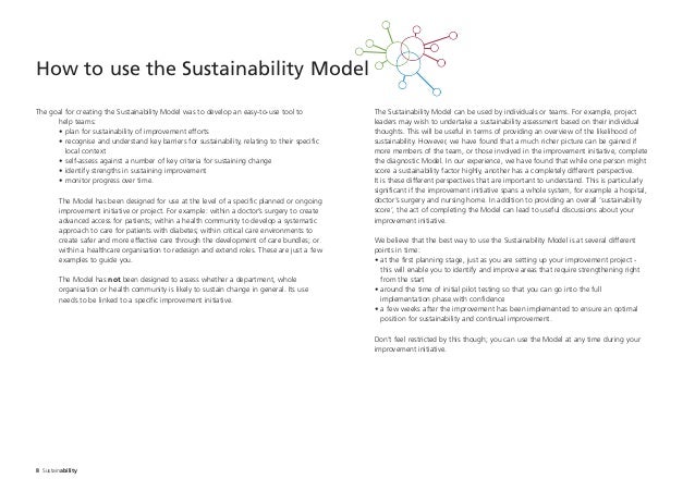 Sustainability Model and Guide