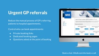 Modernising NHS Patient Flow with a Booking System | PPTX