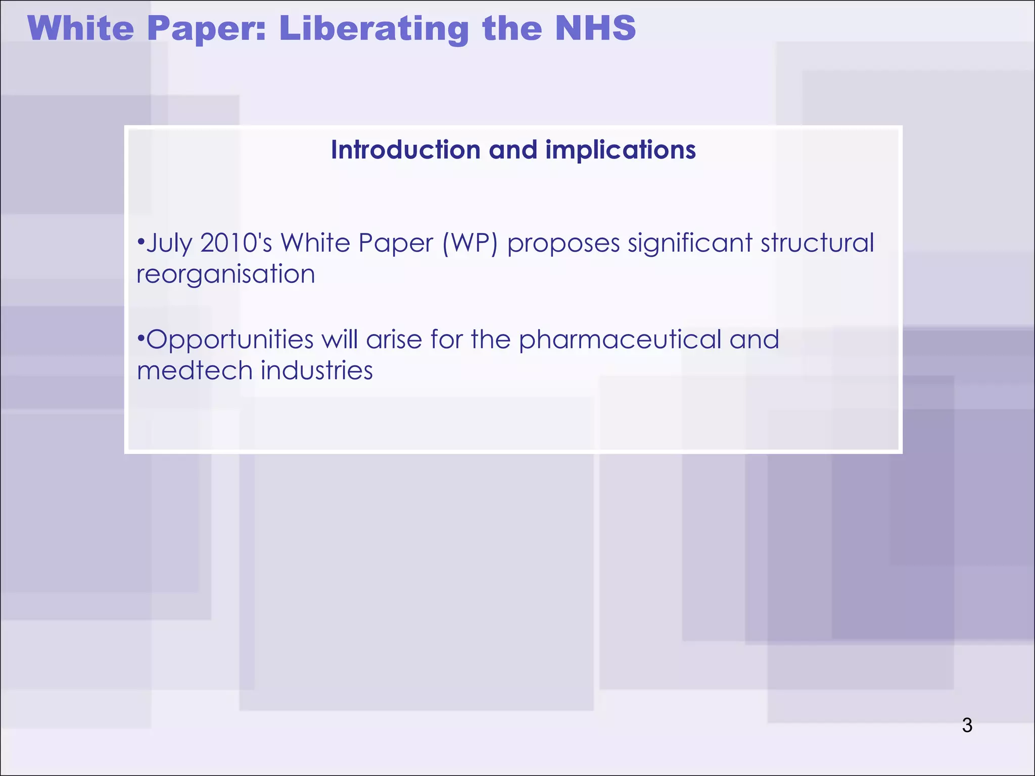 NHS White Paper | PPT