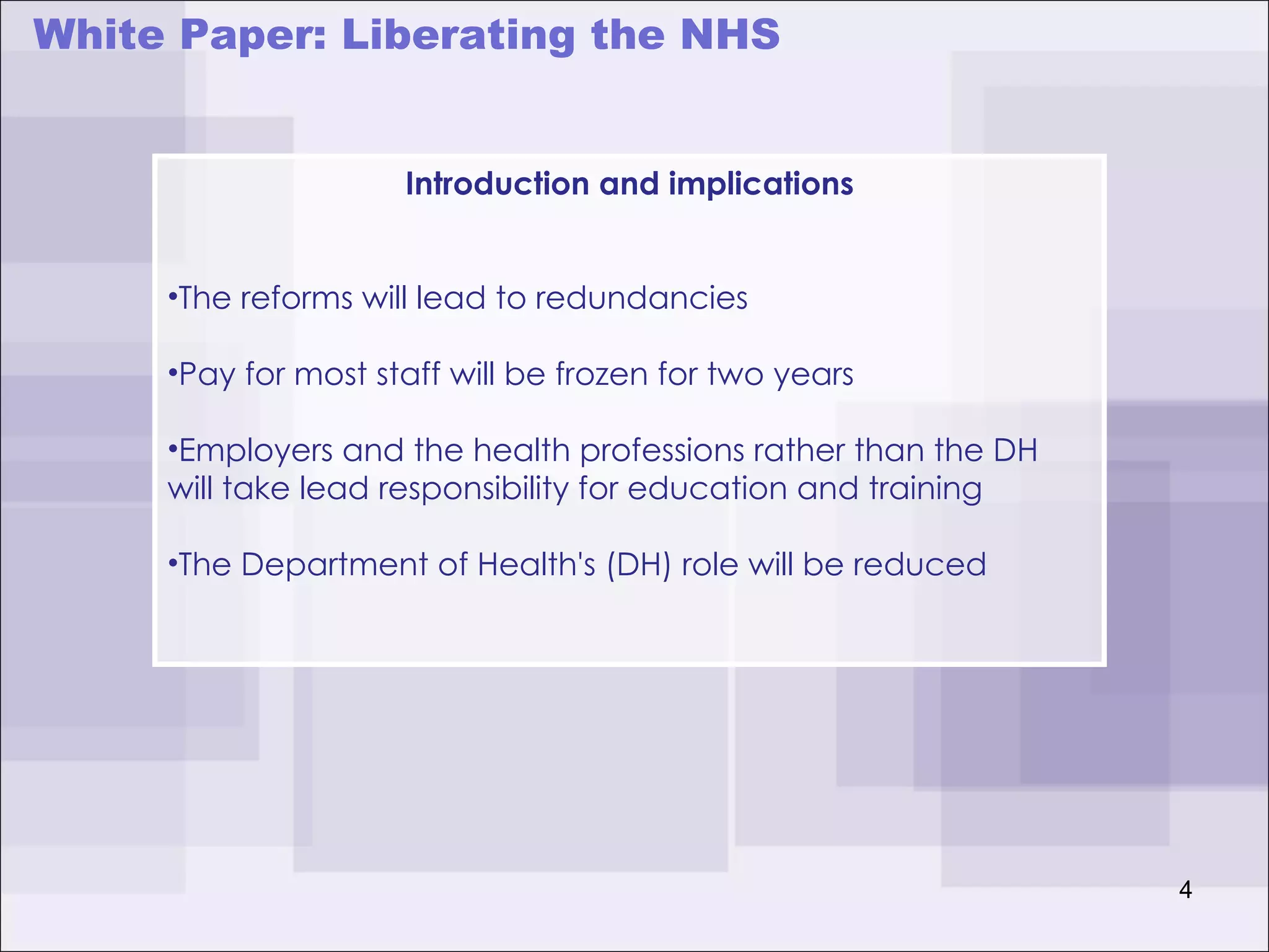 NHS White Paper | PPT