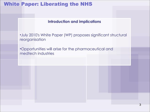 NHS White Paper | PPT