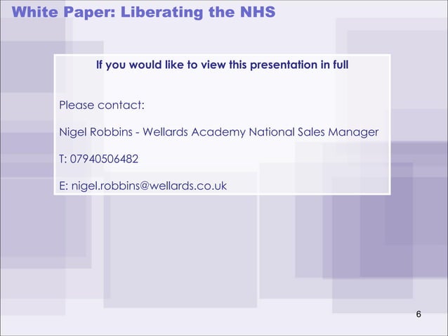 NHS White Paper | PPT
