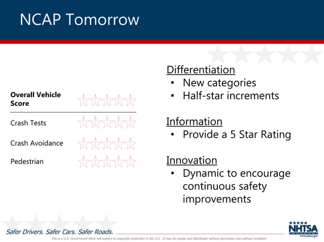 NHTSA - A New Safety Era of NCAP | PPT