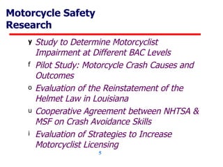 Nhtsa Motorcycle Safety Program | PPT